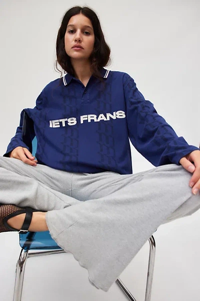 Iets Frans . … Collared Long Sleeve Tee In Navy At Urban Outfitters ...