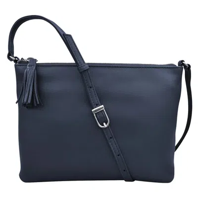 Ili New York Colton Slim Crossbody Bag In Navy In Blue | ModeSens