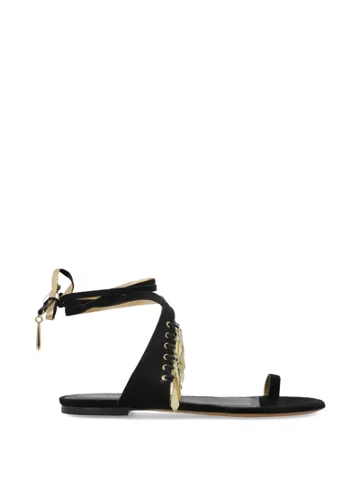 Isabel Marant Dreena Embellished Suede Sandals In Black | ModeSens