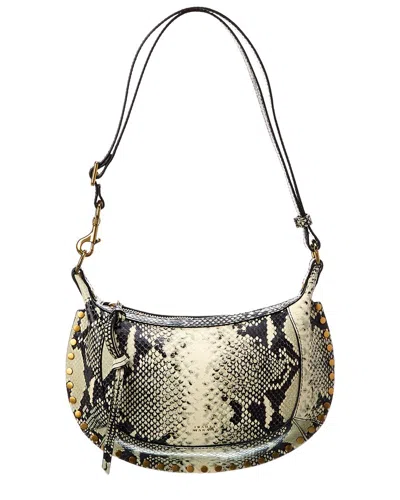 Isabel Marant Oskan Moon Snake-embossed Leather Hobo Bag In Gold | ModeSens