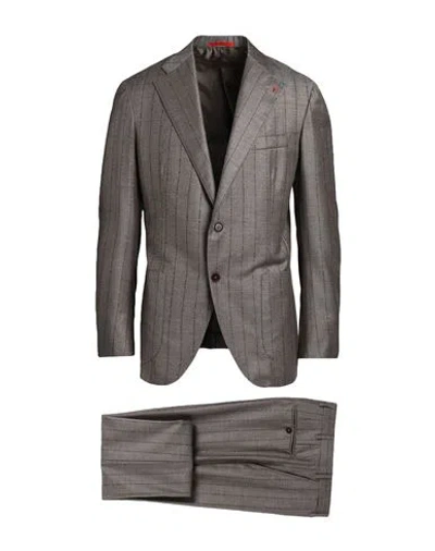 Isaia Man Suit Grey Size 42 Wool, Cashmere | ModeSens