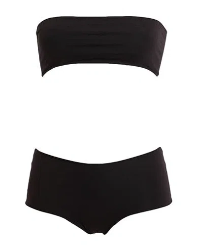 Isole & Vulcani Woman Bikini Chocolate Brown Size S Organic Cotton ...