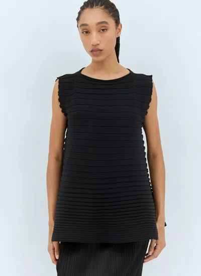 Issey Miyake Pleats Please Women Bounce Knit Top In Black | ModeSens