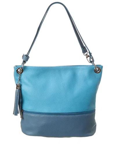 Italian Leather Shoulder Bag In Blue | ModeSens