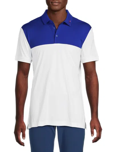 J. Lindeberg Men's Jeff Regular Fit Contrast Logo Polo In White | ModeSens