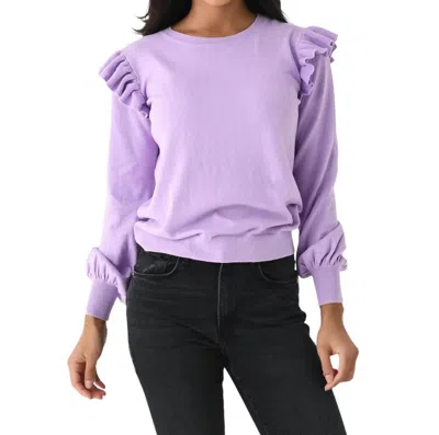 J. Society Ruffle Sleeve Sweater In Lavender In Purple | ModeSens
