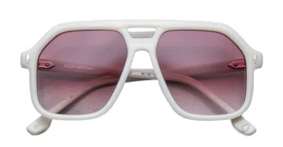 Jacques Marie Mage Casius - Lotus Sunglasses In White | ModeSens