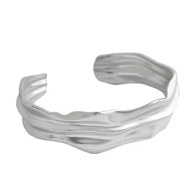 Janus Edinburgh Women's Ekuma Sterling Silver Thick Chunky Wave Bangle | ModeSens