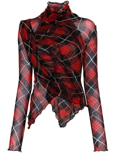 Jean Paul Gaultier Red High Neck Sweater | ModeSens