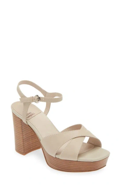 Jeffrey Campbell Seraphin Ankle Strap Platform Sandal In Cream Tan ...