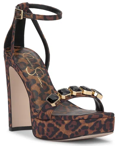 Jessica Simpson Women's Callirah Ankle-strap Platform Sandals In ...