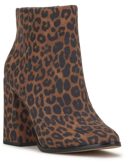 Jessica Simpson Womens Faux Suede Ankle Boots In Brown | ModeSens