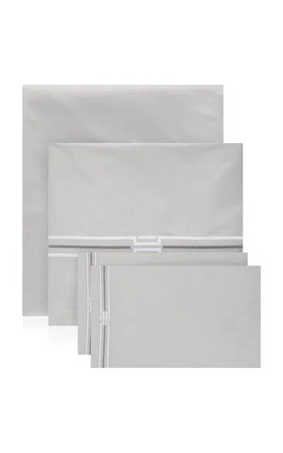 Jesurum Tibet Satin King Bedding Set In Silver | ModeSens