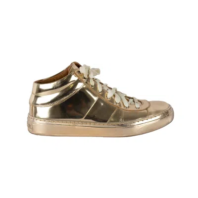 Jimmy Choo Belgravia Metallic Gold Sneakers | ModeSens