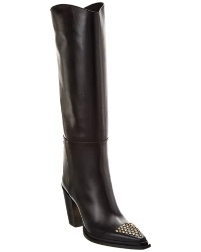 Jimmy Choo Cece 80 Leather Knee-high Boot In Black | ModeSens