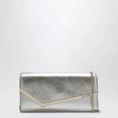 Jimmy Choo Emmie Shoulder Bag With Glitter Champagne In Beige | ModeSens