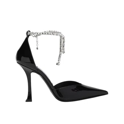 Jimmy Choo Slanted Stiletto Black Patent Leather Pumps | ModeSens