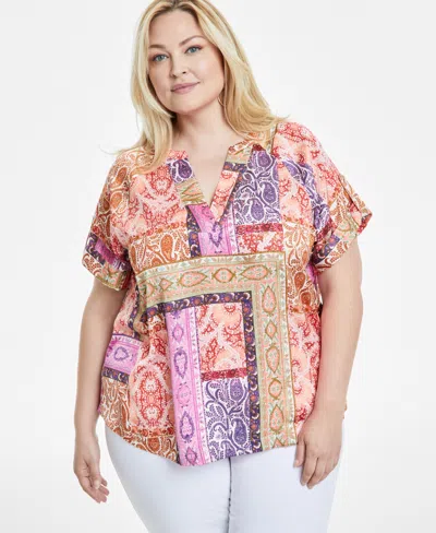 Jm Collection Plus Size Paisley-print Top, Exclusively At Macy's In ...