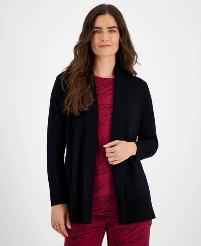 Jm Collection Women's Shawl Collar Long Sleeve Open-front Cardigan ...