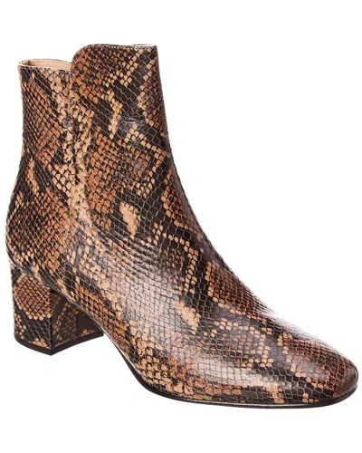 J.mclaughlin J. Mclaughlin Aida Snake-embossed Leather Bootie In Brown ...