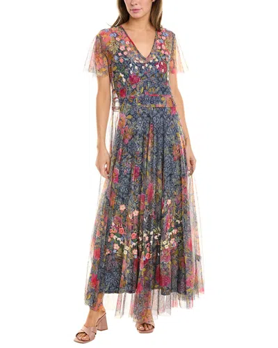 Johnny Was Locust Mesh Maxi Dress In Blue | ModeSens