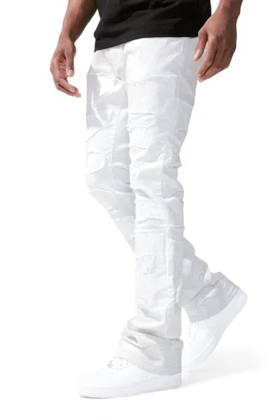 Jordan Craig Men's Martin Stacked Python Denim Jean In White | ModeSens
