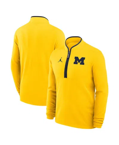 Jordan Men's Maize Michigan Wolverines Victory Half-zip Sweatshirt ...