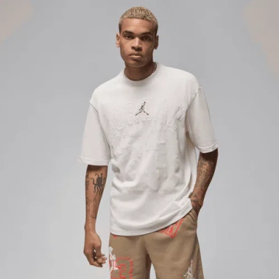 Jordan Mens Statement 1985 Short Sleeve Crew In Phantom/pink | ModeSens