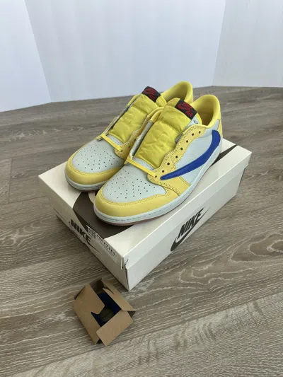 Pre-owned Jordan Travis Scott Jordan 1 Retro Low Travis Scott Canary ...