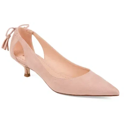 Journee Collection Womens Bindi Slip-on Pointed Toe Kitten Heel Pumps ...