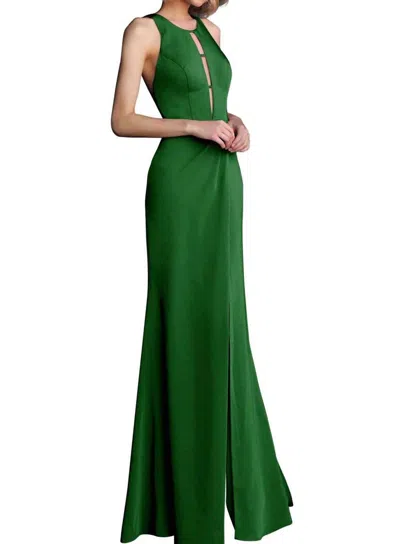 Jovani Criss Cross Back Formal Gown In Green | ModeSens