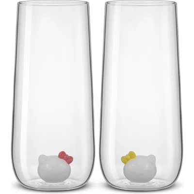 Joyjolt X Sanrio Hello Kitty® & Mimmy 3d Icon Set Of 2 Stemless Tall ...