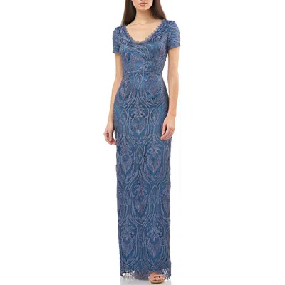 Js Collections Womens Lace Scalloped Evening Dress In Multi | ModeSens