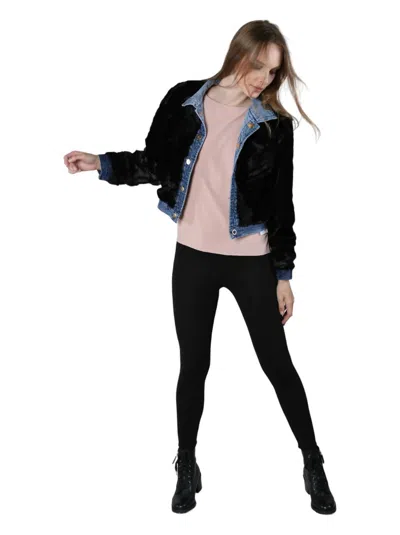 Jules Kae Alexis Jacket In Denim/black In Multi | ModeSens