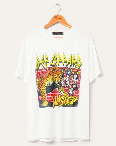 Junk Food Clothing Def Leppard Wasted Vintage Tee In White | ModeSens