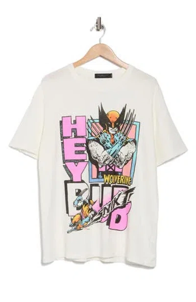 Junk Food Wolverine Hey Bub Graphic T-shirt In Vintage White | ModeSens