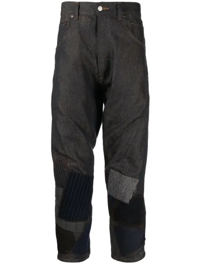 Junya Watanabe Cropped-hose Mit Patchwork-detail In Blue | ModeSens