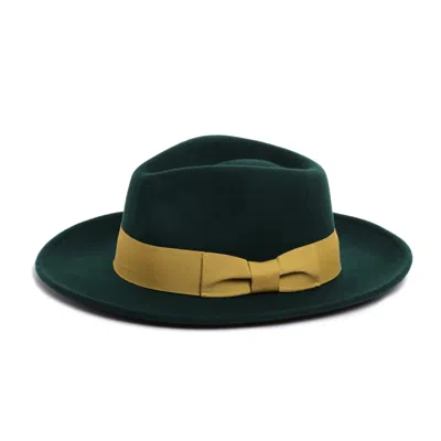 Justine Hats Women's Unisex Classic Green Felt Fedora Hat | ModeSens