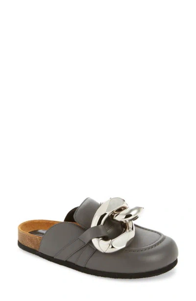 Jw Anderson Chain Link Loafer Mule In Grey Chain Silver | ModeSens