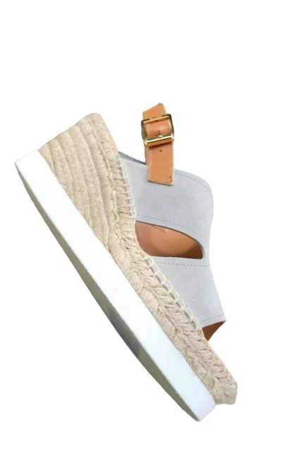 Kanna Espadrille Wedge In Khaki In White | ModeSens