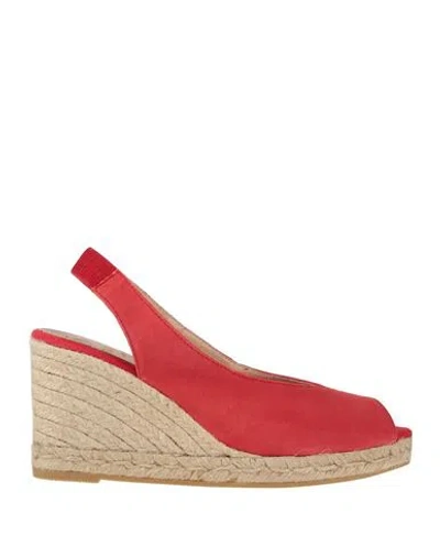 Kanna Woman Espadrilles Red Size 5 Leather | ModeSens