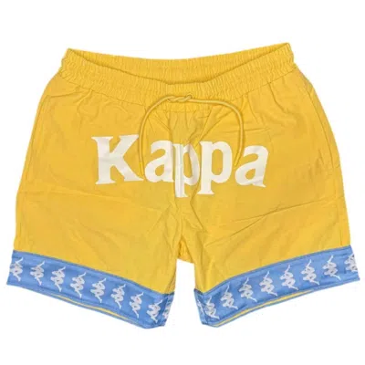 Kappa Men's 222 Banda Calabash 3 Woven Shorts In Yellow/light Blue In ...