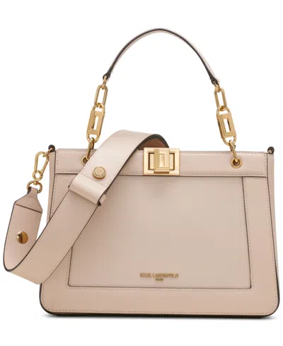 Karl Lagerfeld Ivette Small Leather Satchel In Shell | ModeSens