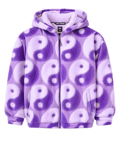 Kate Mack Kids' Big Girls Front Zip Up Hoodie In Purple | ModeSens