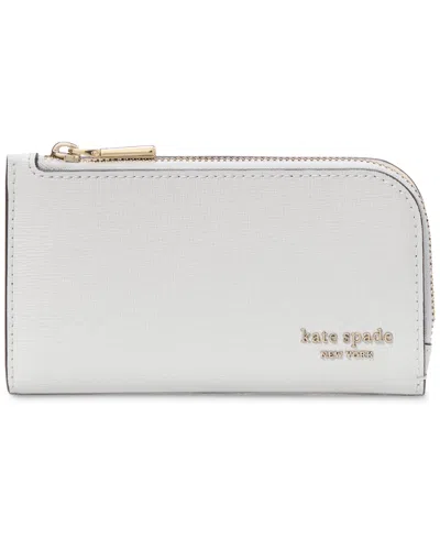 Kate Spade Devin Saffiano Leather Small Slim Bifold Wallet In Stone ...