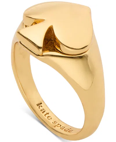 Kate Spade Gold-tone Spade Signet Ring | ModeSens
