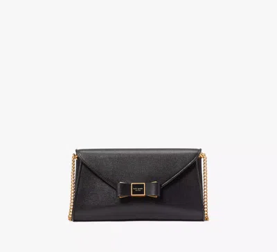 Kate Spade Morgan Bow Embellished Envelope Flap Crossbody In Black ...