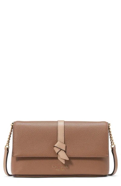 Kate Spade New York Knott Pebble Leather Crossbody Wallet In Warm Acorn ...