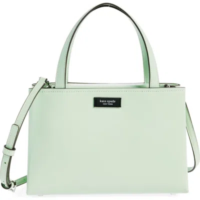 Kate Spade New York Sam Icon Spazzolato Small Leather Tote In Pistachio ...