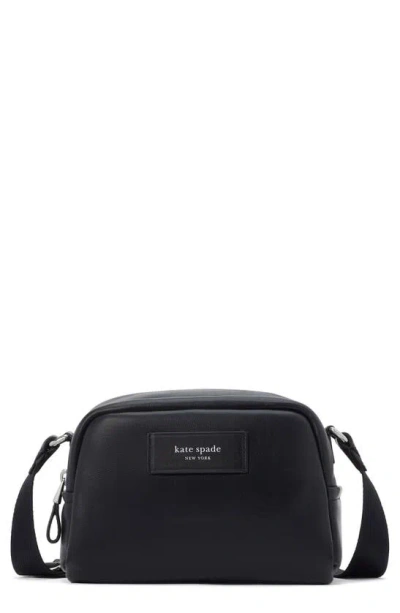 Kate Spade Puffed Small Leather Crossbody Bag In Black | ModeSens
